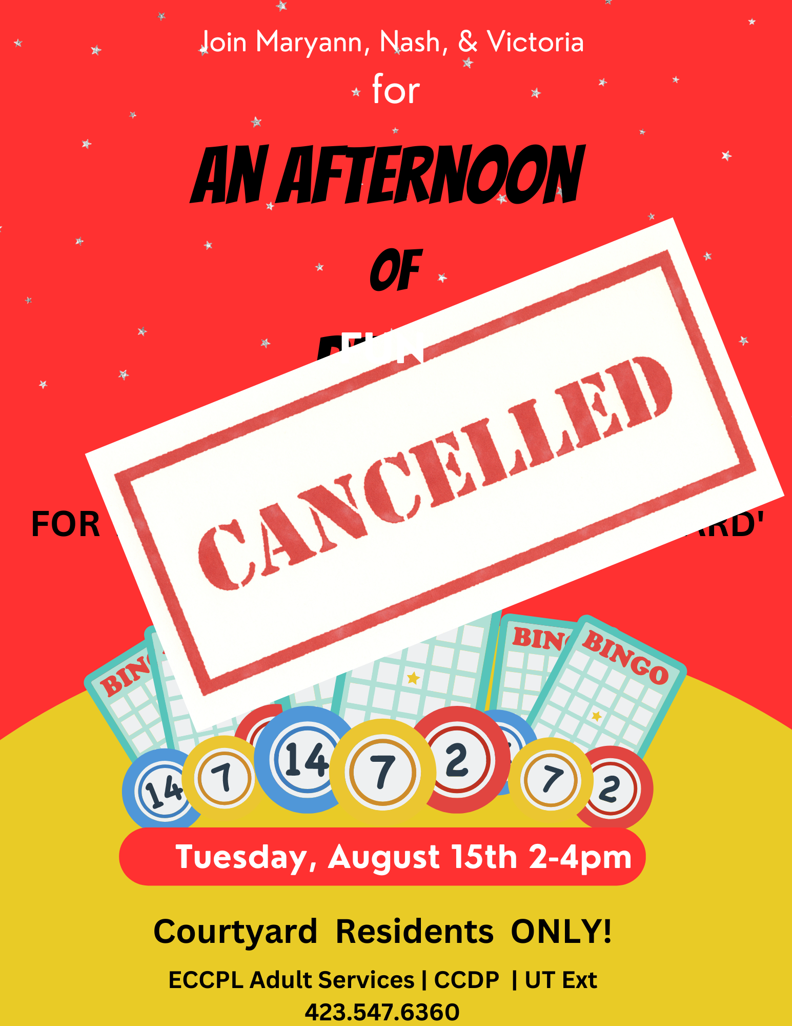 ** CANCELLED** Bingo at 'The Courtyard' - Elizabethton-Carter County ...