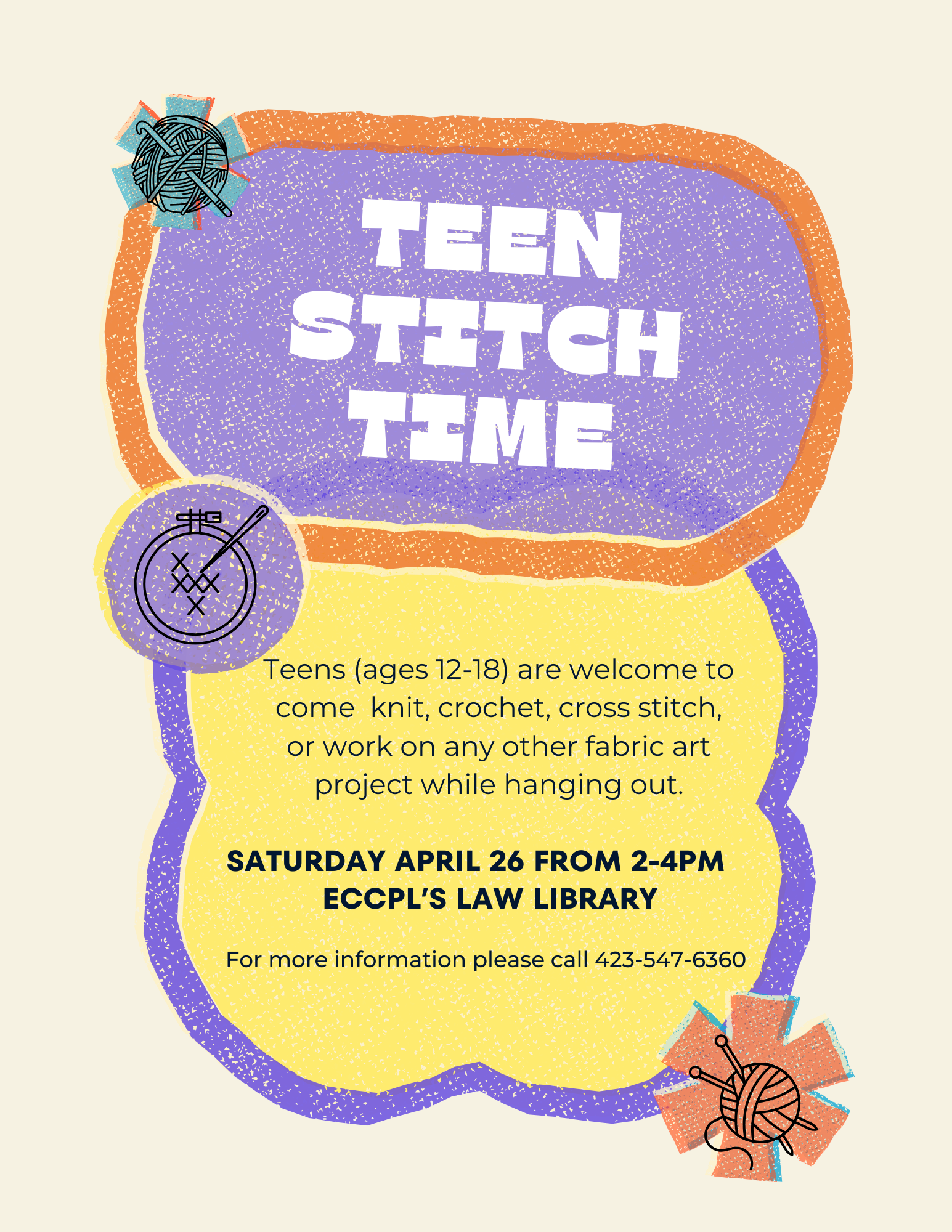 Teen Stitch Time - Elizabethton-Carter County Public Library