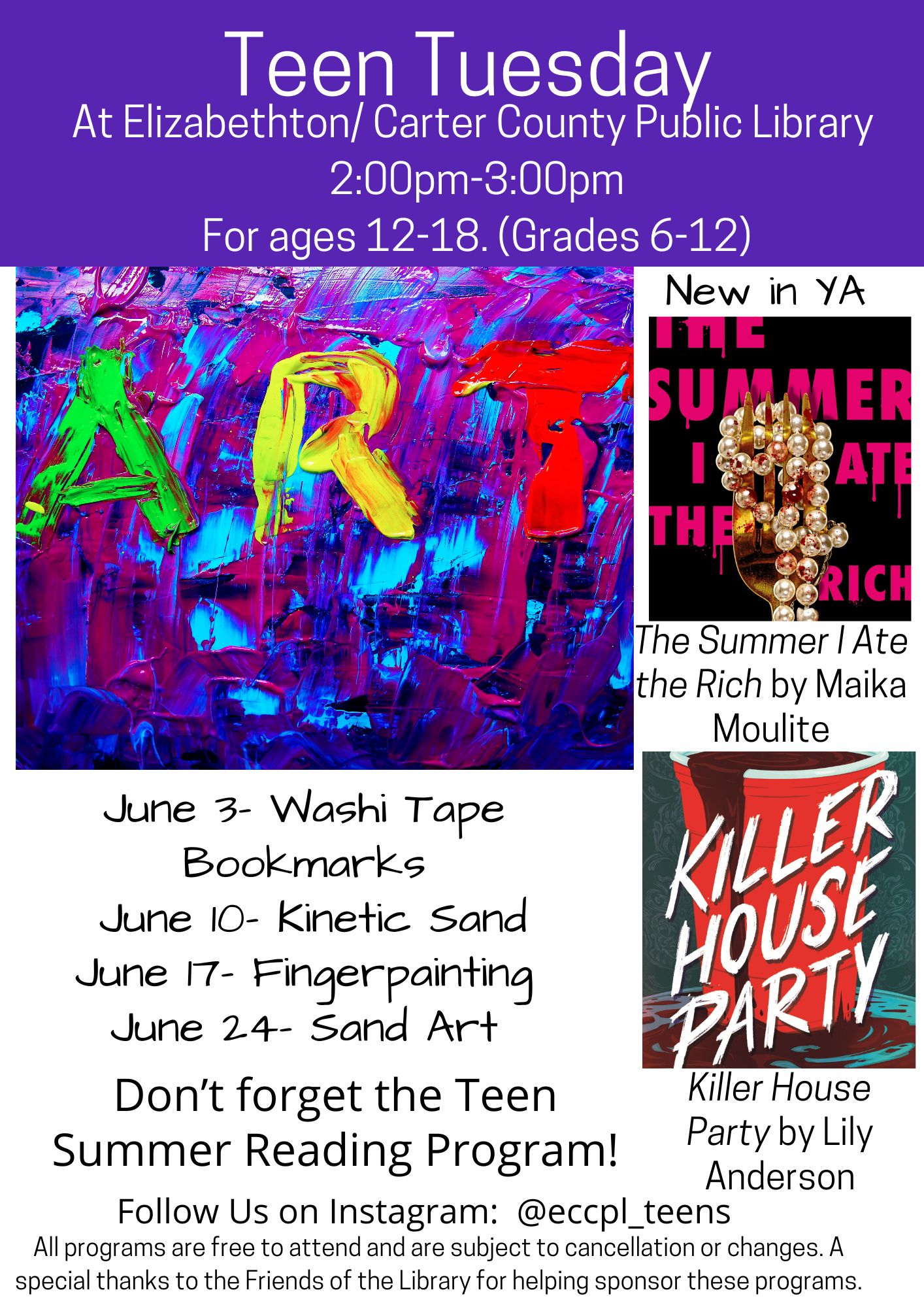 Teen Tuesday - Elizabethton-Carter County Public Library